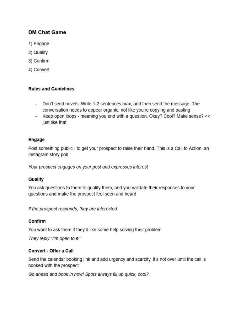 DM Script (To Book Calls) | PDF