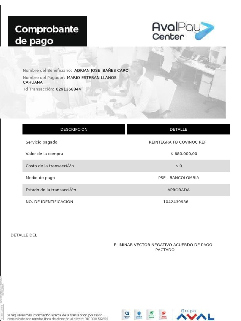 Comprobante Aval | PDF