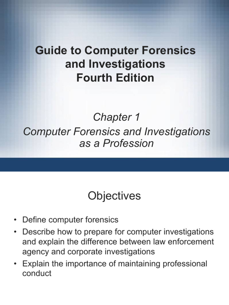 4680-ch01 (1) | PDF | Computer Forensics | Forensic Science