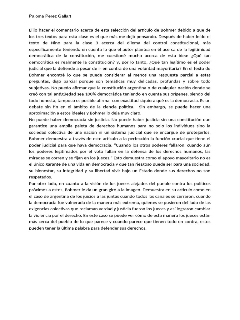 Perez Gallart. Unidad 1. Bohmer | PDF | Democracia | Ideologías políticas