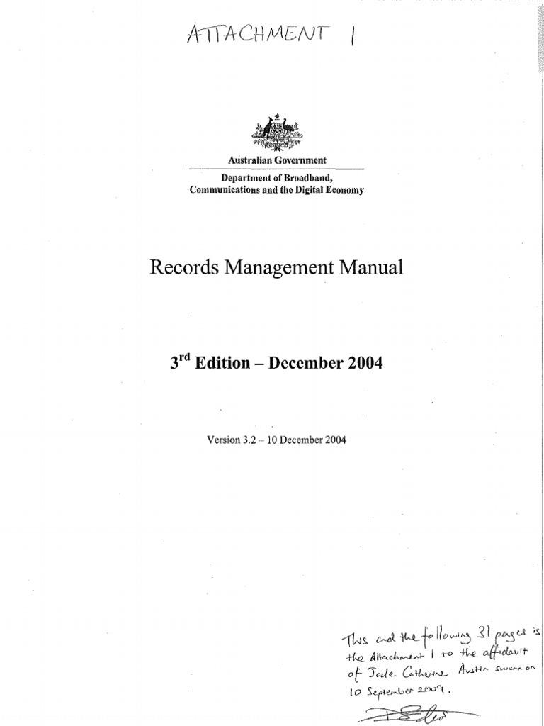 Kttachjvtcnt (: Records Management Manual | PDF | Records Management ...