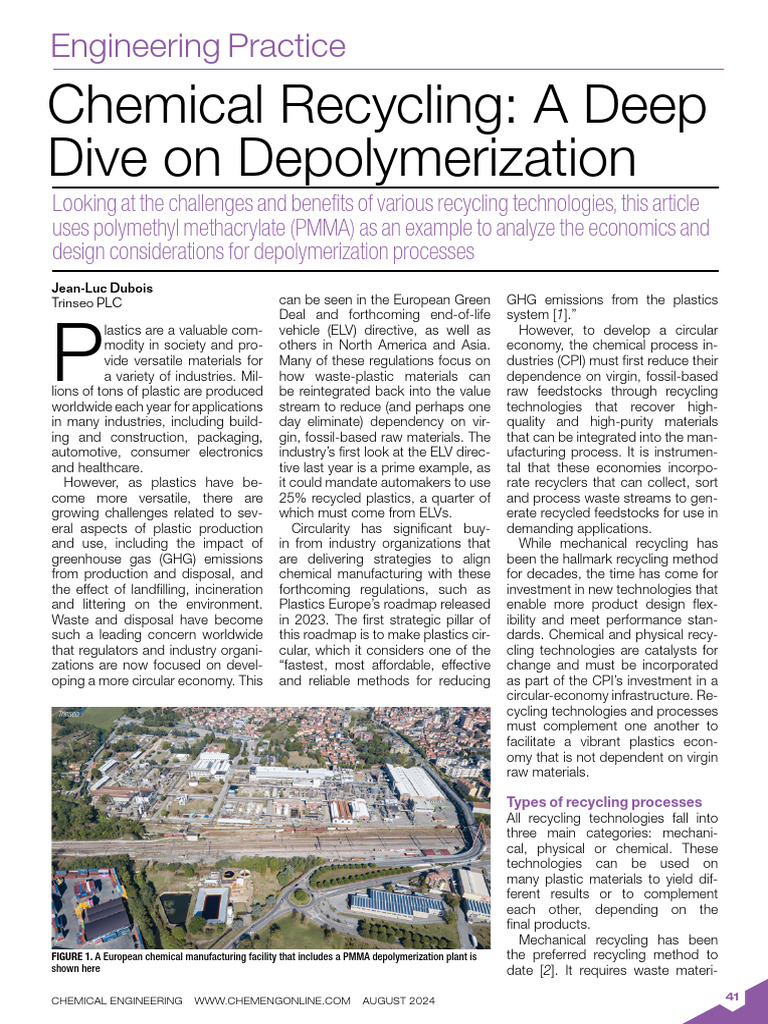 Chemical Recycling - A Deep Dive On Depolymerization | PDF | Poly ...
