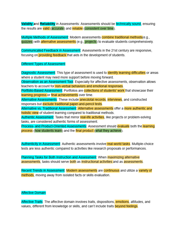 PROFED 6 Reviewer | PDF | Educational Assessment | Learning