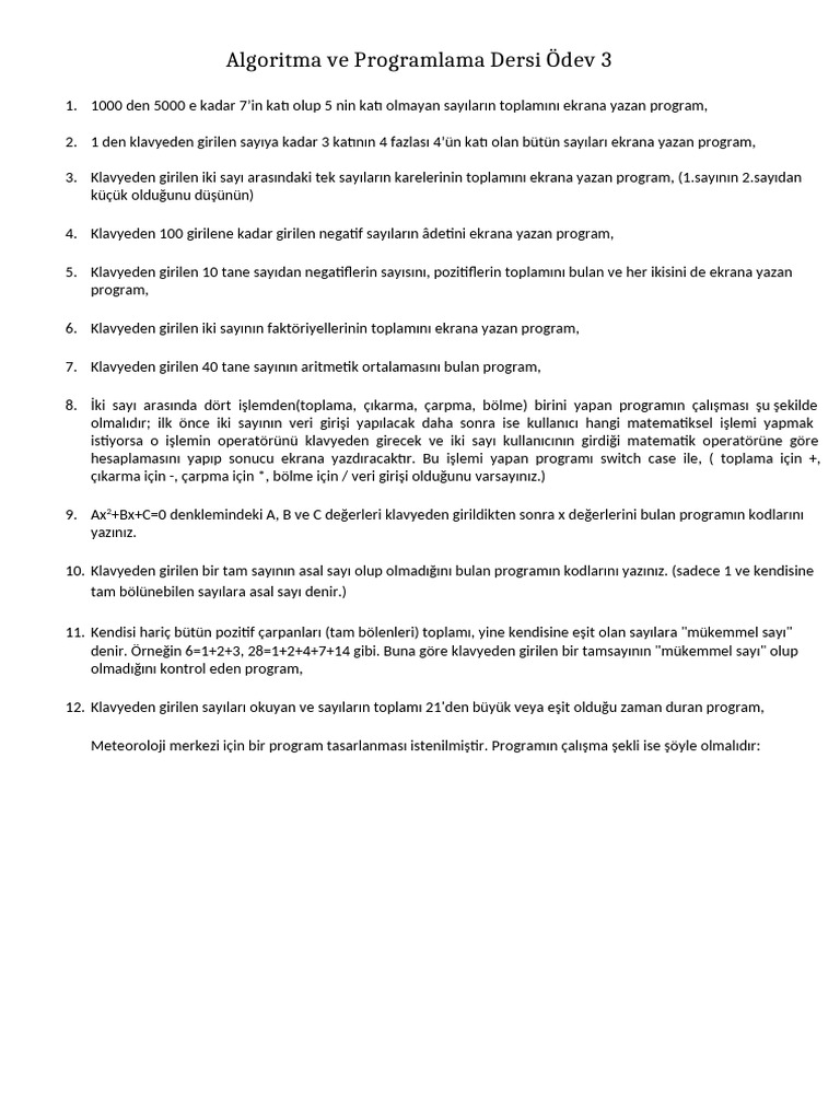 BilMuh Algoritma 2019 Odev | PDF