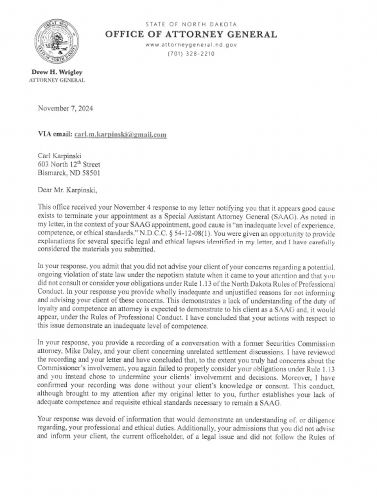 Karpinski Letter 11.7.24 | PDF
