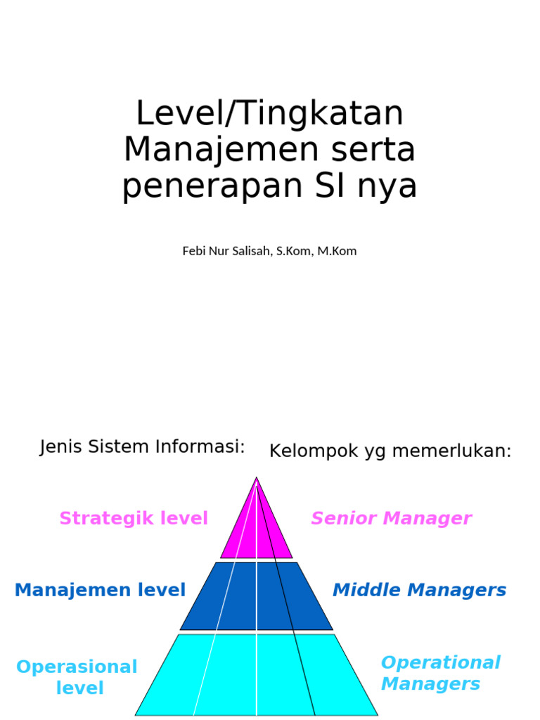 2 Level - Tingkatan Manajemen Serta Penerapan SI Nya | PDF | Karier ...