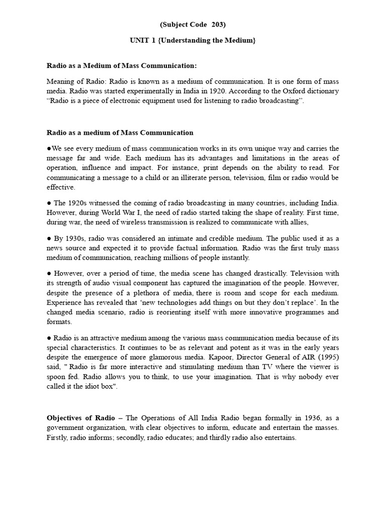 RPP UNIT - 1 of 203 | PDF | Radio | Frequency Modulation