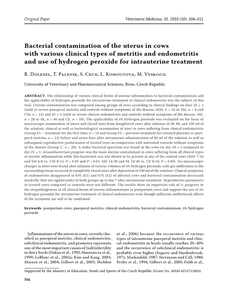 Vetmed - Vet 201010 0004 | PDF | Uterus | Medical Specialties