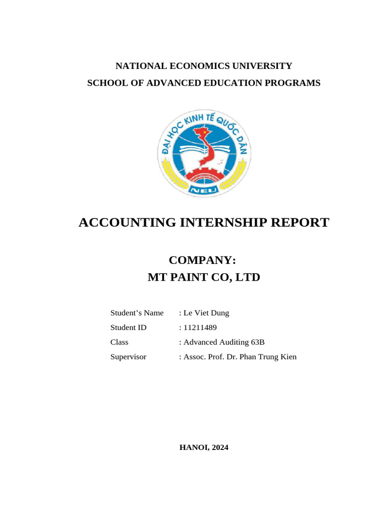 Accounting Internship at MT Paint Co. | PDF | Debits And Credits | Expense