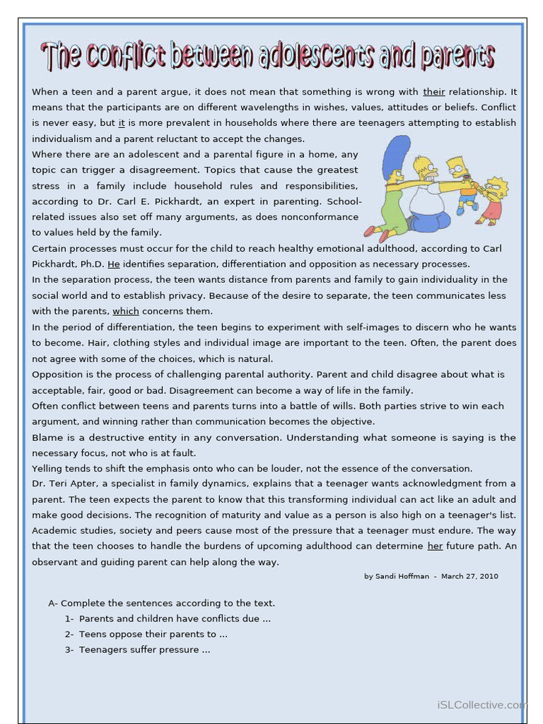 Navigating Parent-Teen Conflicts | PDF | Adolescence | Family