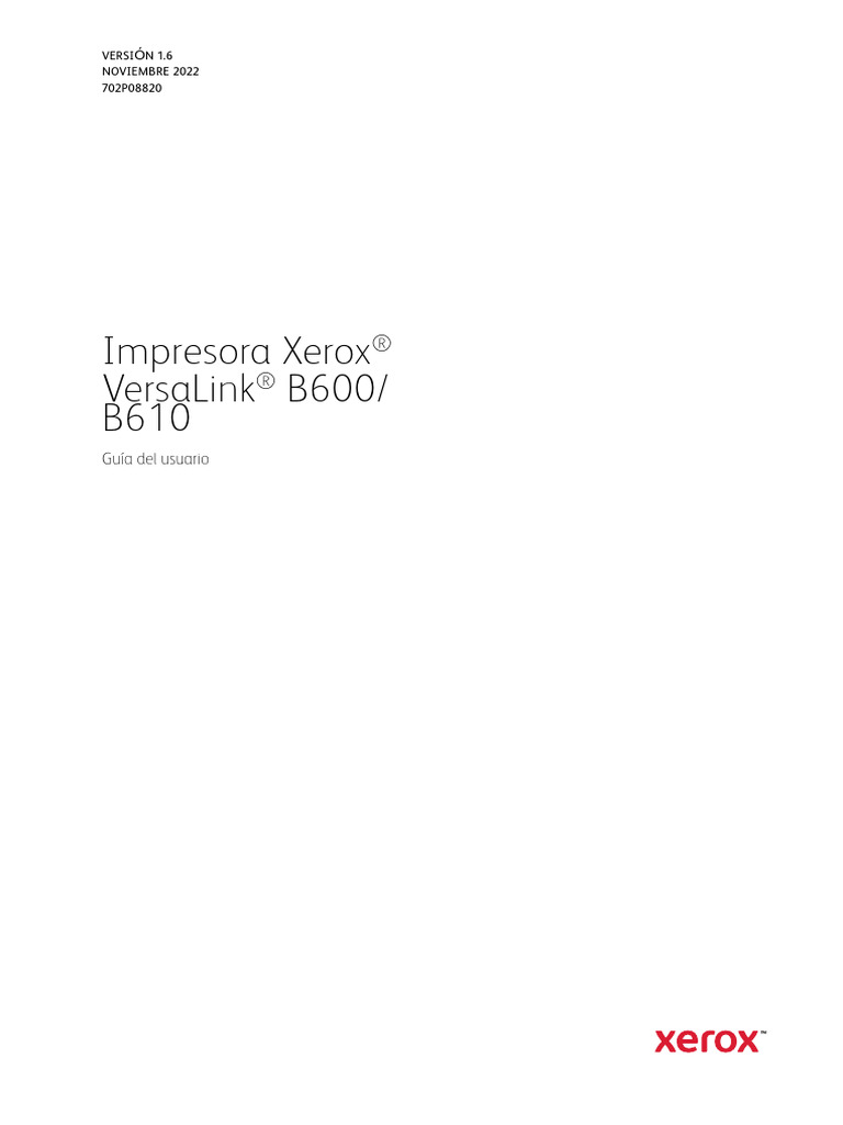 VersaLink B600 B610 SFP Ug Es-1 | PDF | Software | Hardware de la ...