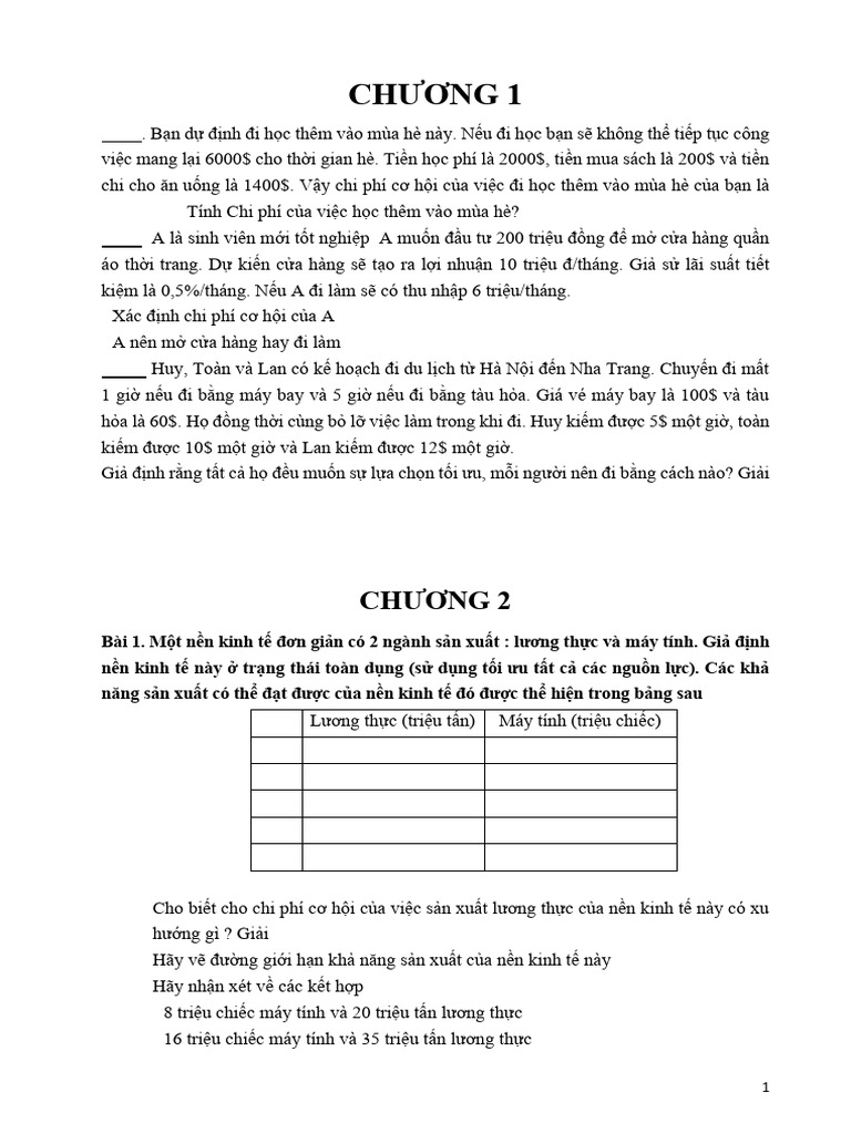 EC101 Baitap Final | PDF