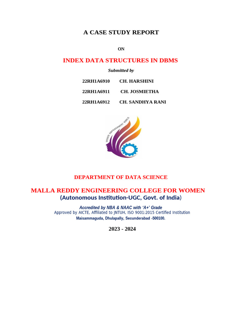 DBMS Case Study 19 1 | PDF | Database Index | Databases DBMS Case Study 19 1 | PDF | Database Index | Databases