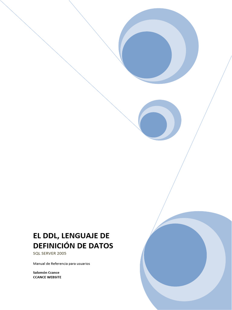 SQL Server Cap8 DDL Lenguaje de Definicion de Datos | PDF | SQL | Servidor SQL de Microsoft
