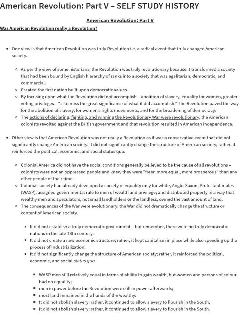 2.2.1.5. American Revolution - Part V | PDF | Republicanism | United ...