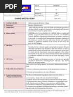 (BSBA-HRM) Program Specification v2 | PDF | Human Resource Management | Science