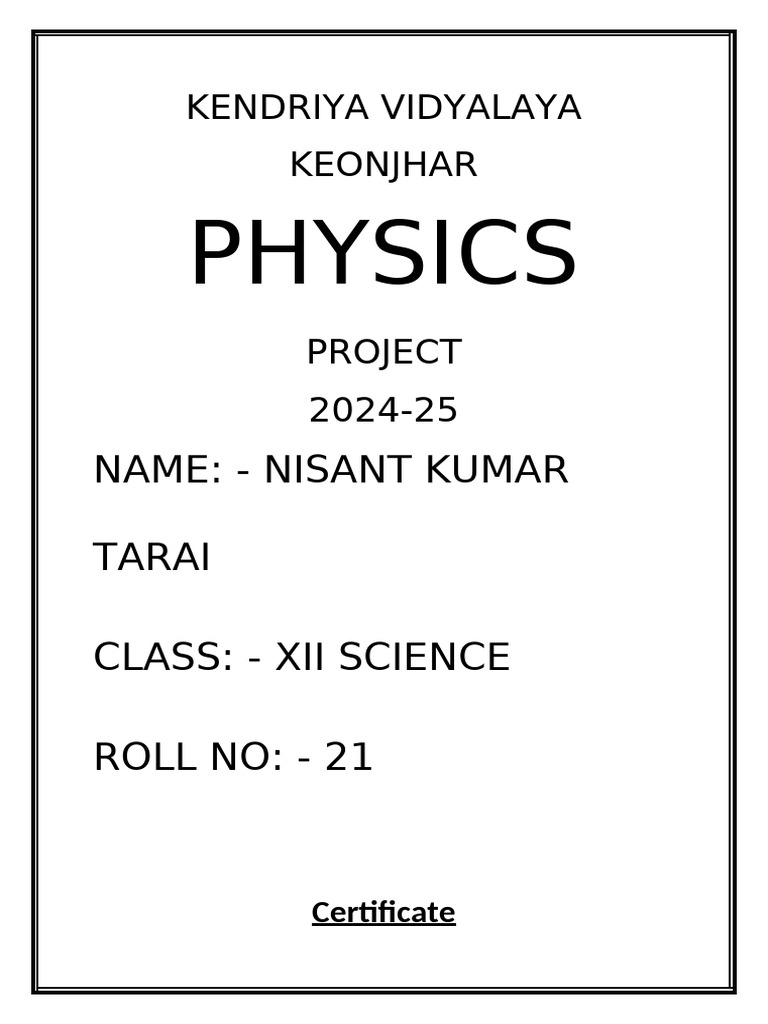 Class 12 Phy Project Pdf