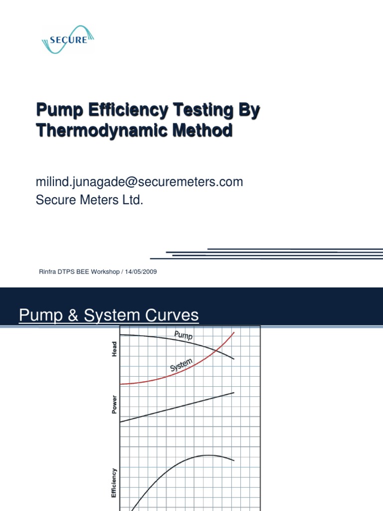Pump Efficiency Testing by Thermodynamic Method: Secure Meters LTD ...