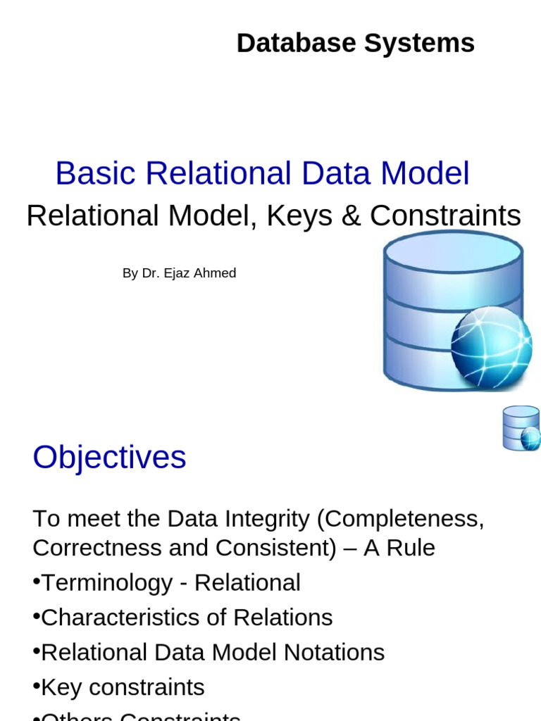 Lec - 3 - RModel, Keys & Constraints | PDF | Relational Model | Relational Database