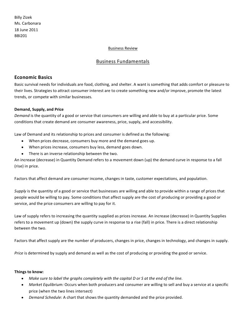 Grade 10 Ontario Business Exam Review | PDF | Revenue | Employment