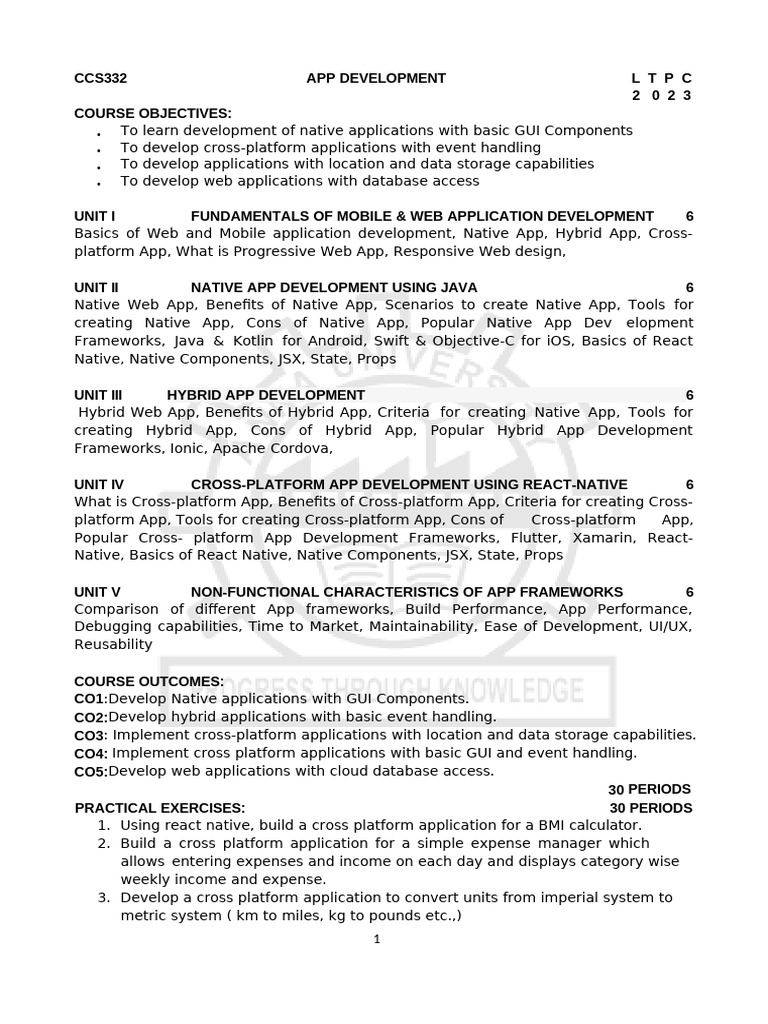App Dev Lab | PDF | Mobile App | Cross Platform Software