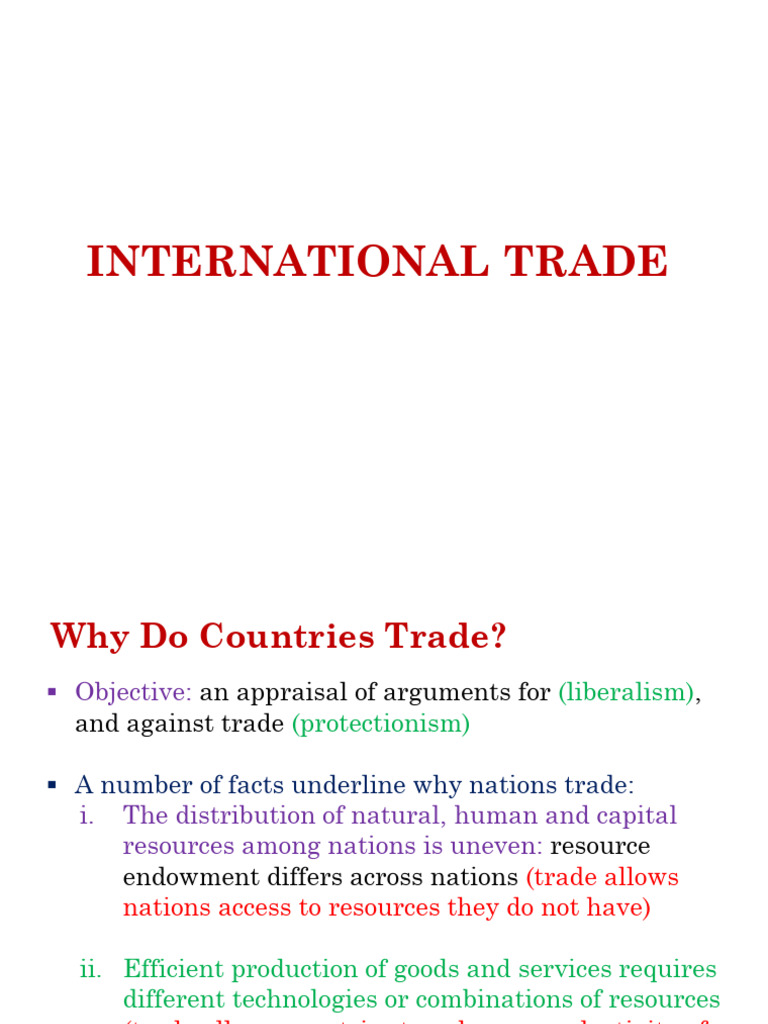 ECO 111 - International Trade | PDF | Economic Surplus | Tariff