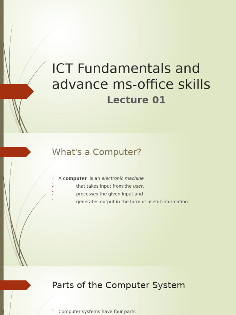 Lecture 01 | PDF | Computer Data Storage | Read Only Memory