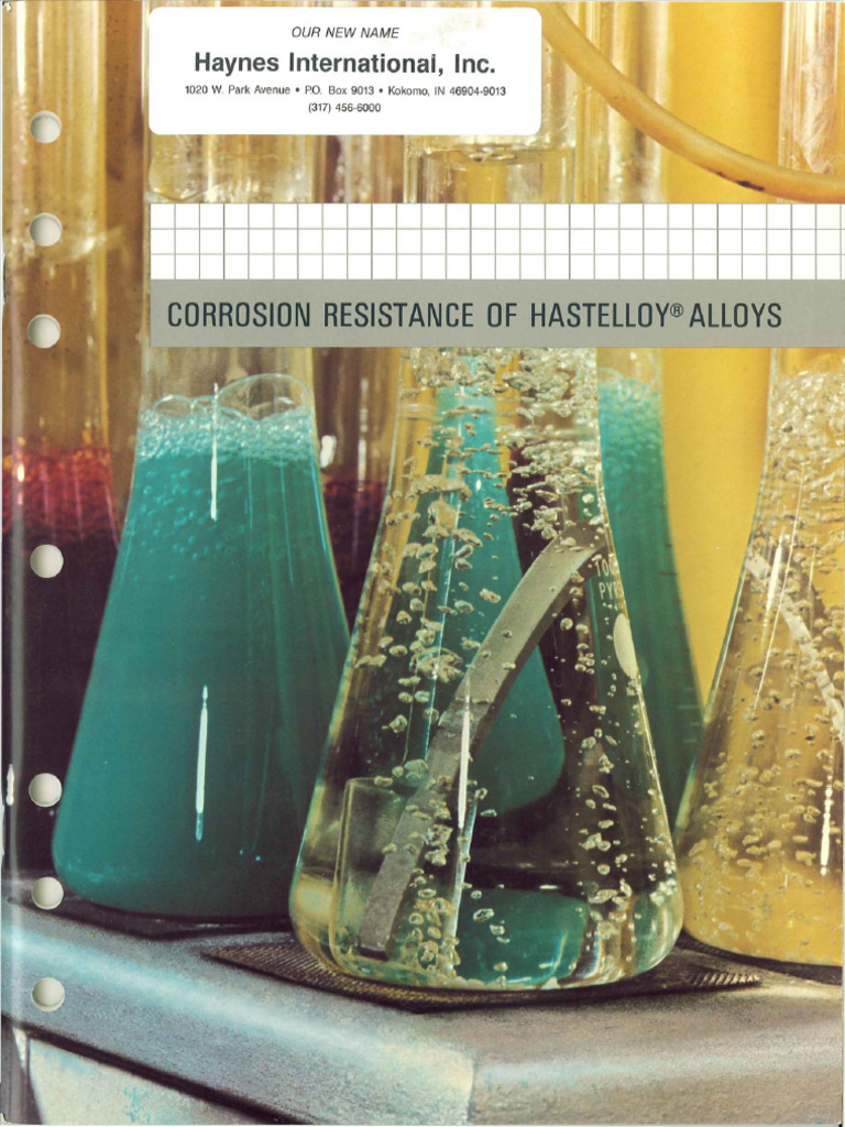 CORROSION RESISTANCE OF HASTEllOY®AllOYS - Haynes ... | PDF | Acetic ...