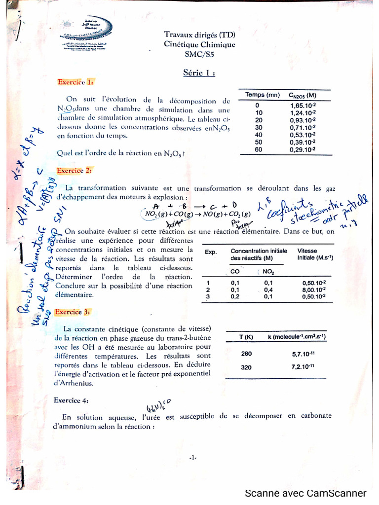 Corrections TDs (Séries1,2,3) | PDF