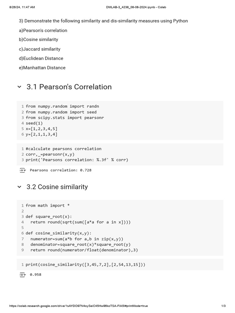 DMLAB-3 - 4238 - 08-08-2024.ipynb - Colab | PDF | Teaching Methods ...