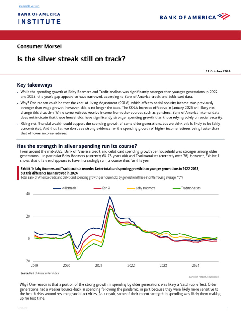 Silver Spending Trends Among Retirees | PDF | Cost Of Living | Social ...