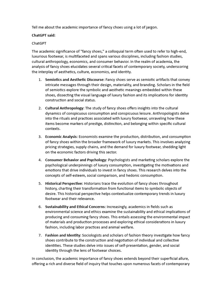 Academic Insights on Fancy Shoes | PDF | Deconstruction | Extortion