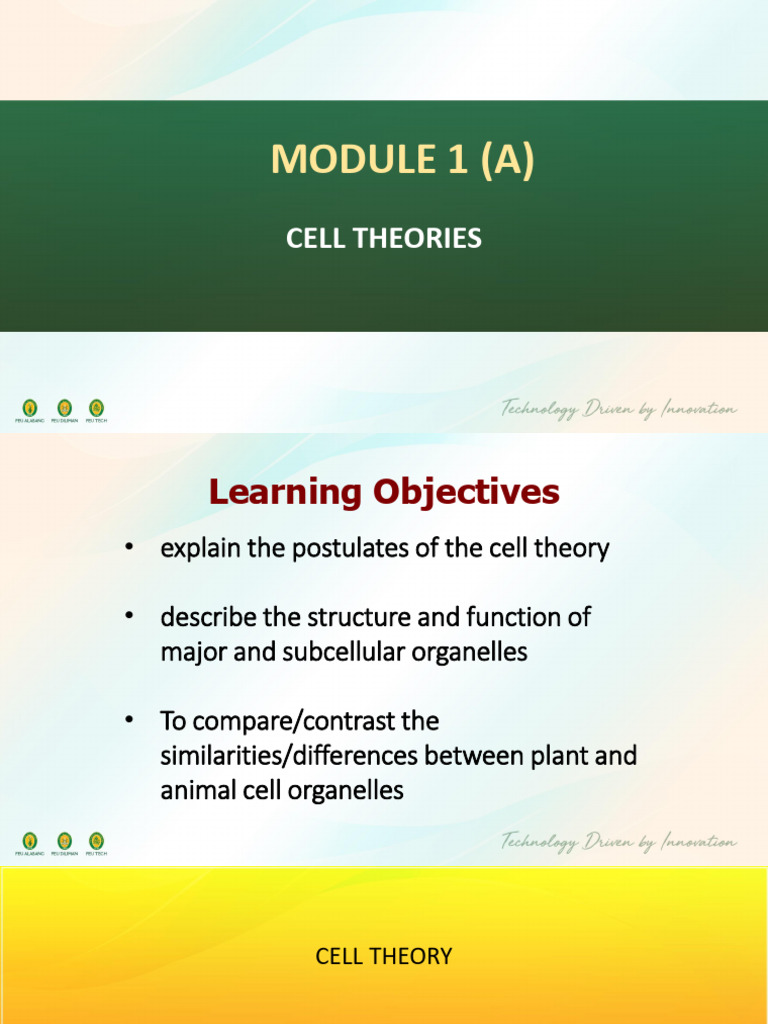 Module 1 (A) : Cell Theories | PDF | Endoplasmic Reticulum | Microscope