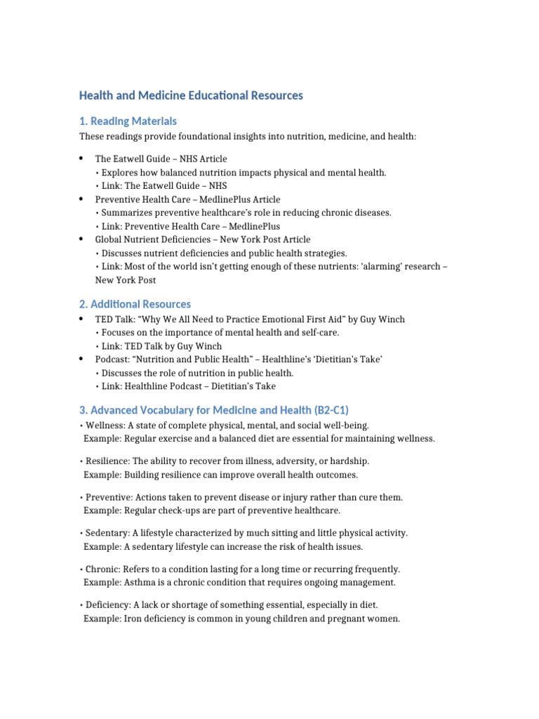 Essential Health Education Resources | PDF | Allergy | Infection
