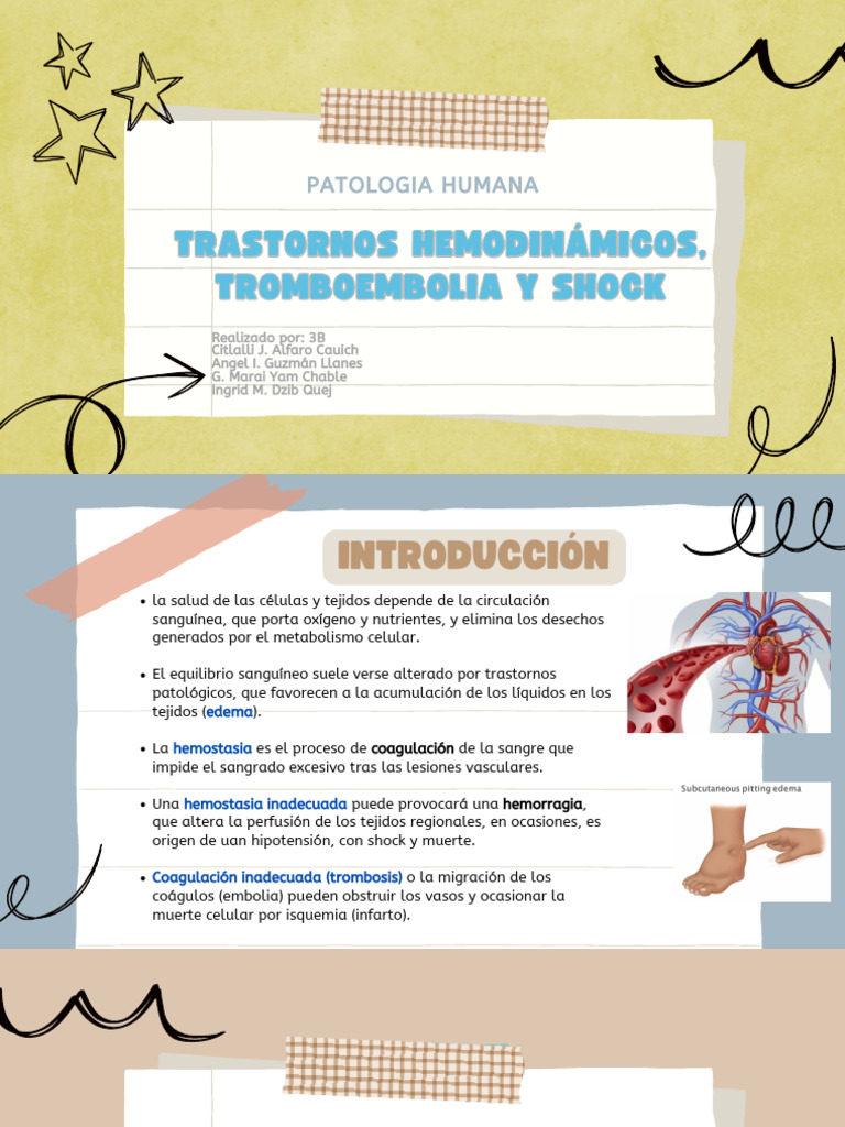 Trastornos hemodinámicos, tromboembolia y shock.pdf-1 | PDF | Hemostasia | Embolia