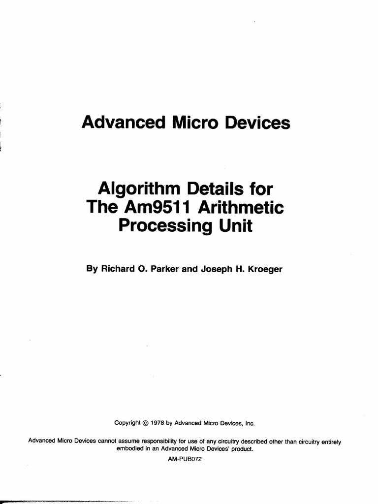 Am9511 Algorithm Details | PDF