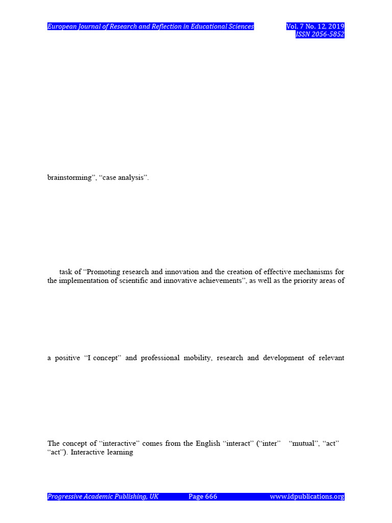 Full Paper IMPORTANCE OF INTERACTIVE TEACHING METHODS IN PROFESSIONAL ...