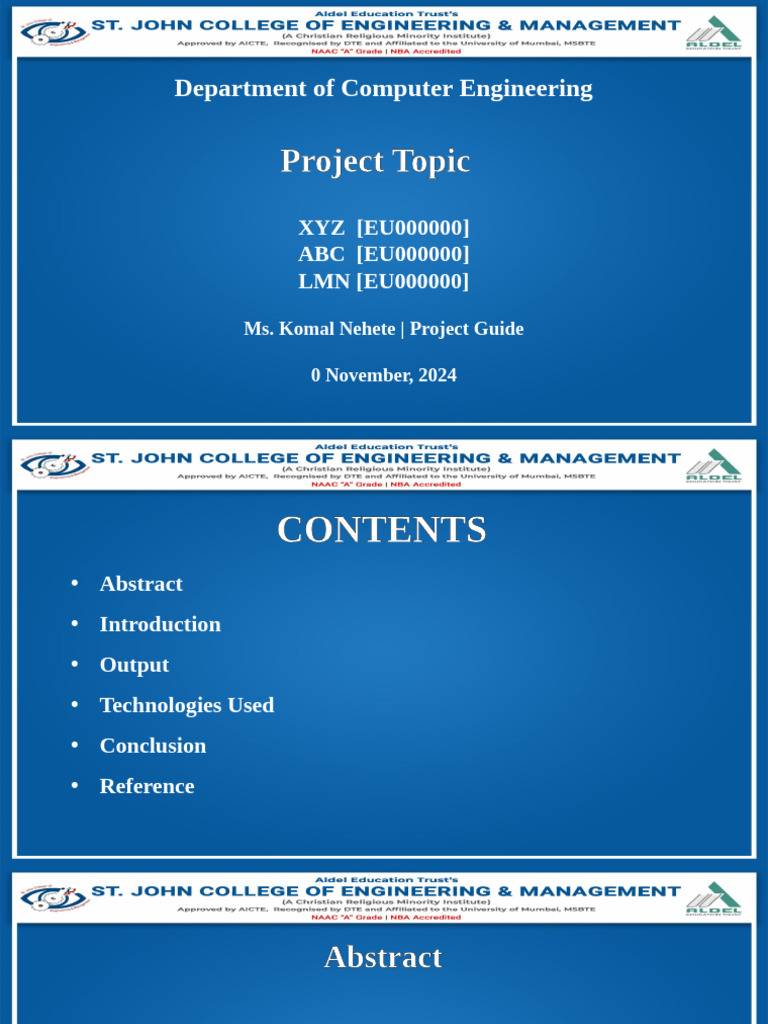 Project Presentation Format | PDF