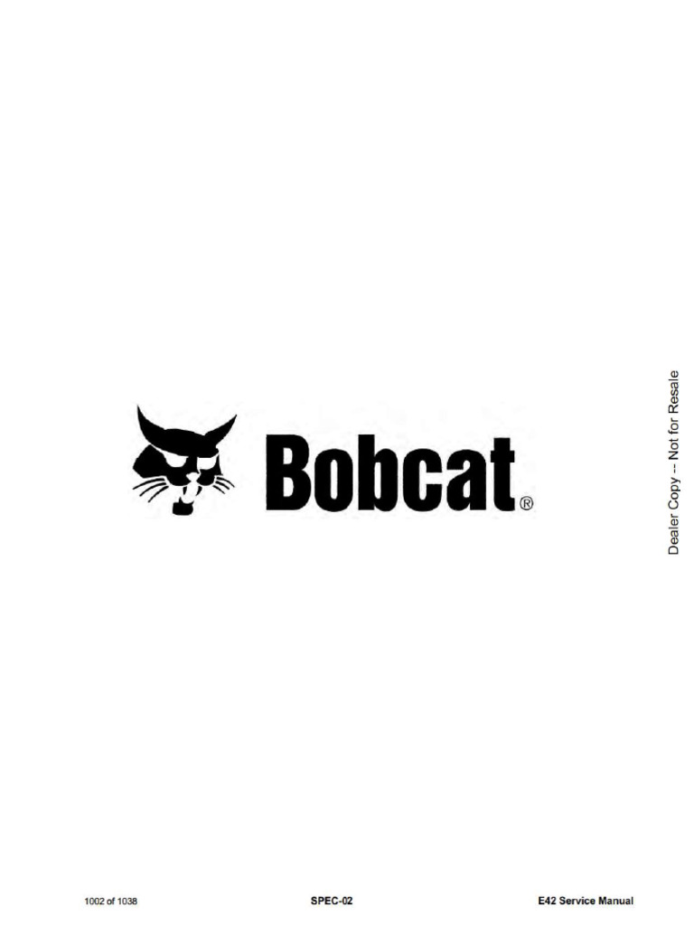 Ficha Tecnica Bobcat-E42 | PDF