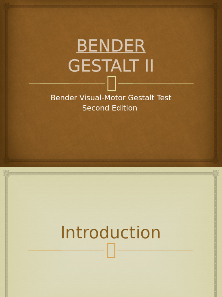 Bender Gestalt Test II Overview | PDF | Intellectual Disability ...