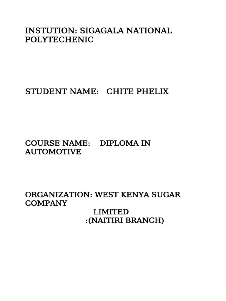 Automotive Attachment Report | PDF