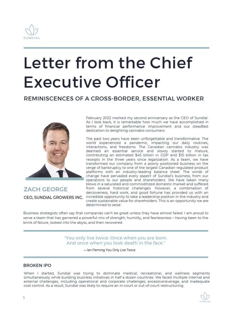 Zach's Letter To Shareholders | PDF | Equity (Finance) | Mergers And ...