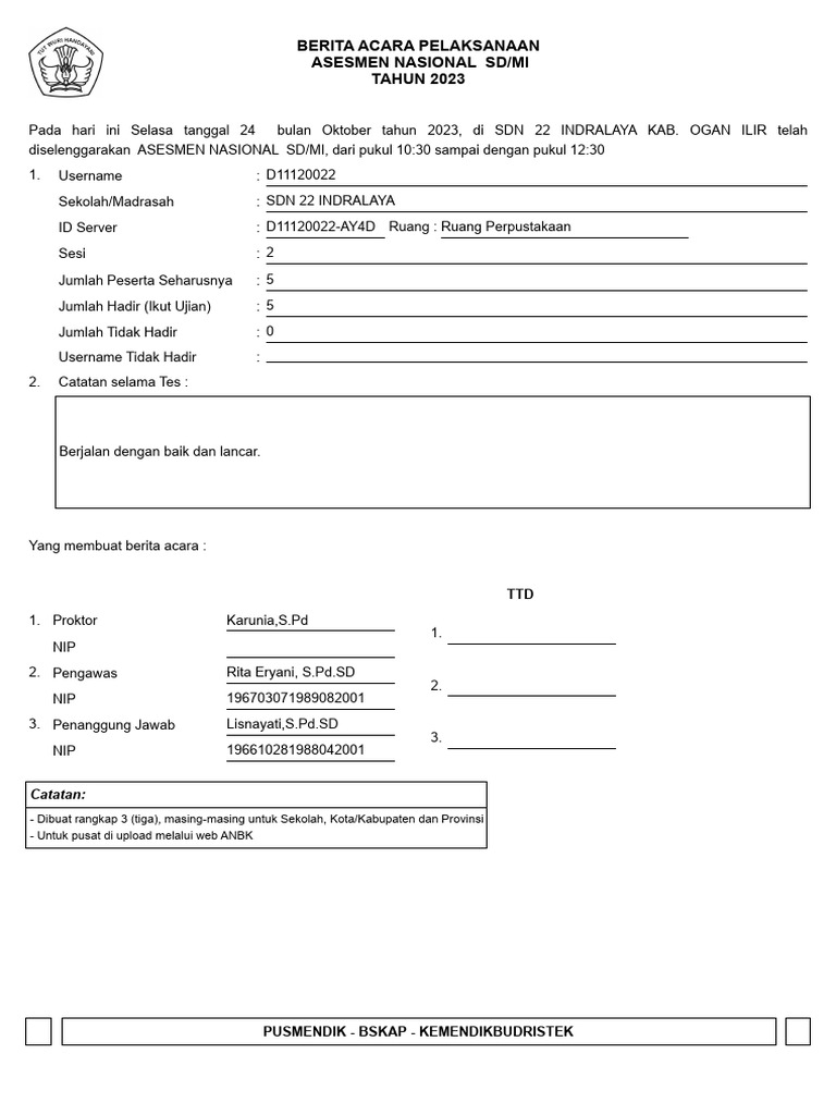 BA ANBK 24 OKTOBER 2023 Sesi 2 | PDF