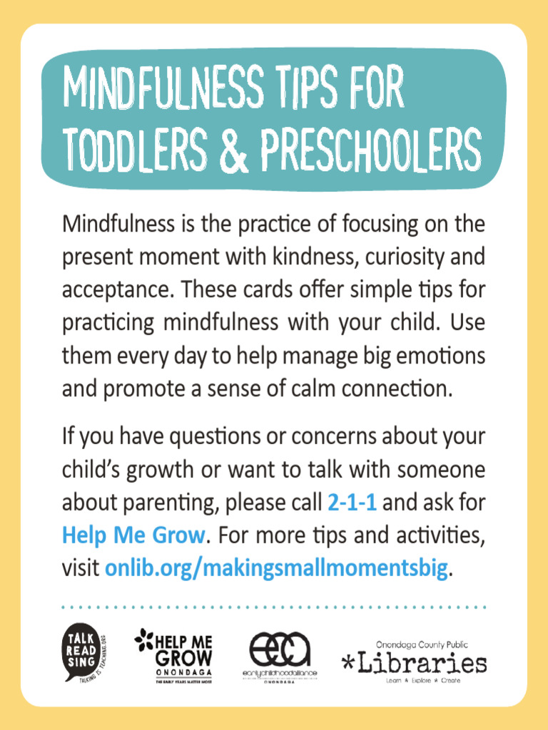 Toddler & Preschool Mindfulness Tips | PDF | Breathing | Mindfulness