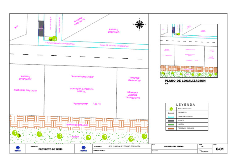 Croquis de Predio de Banano Orgánico | PDF