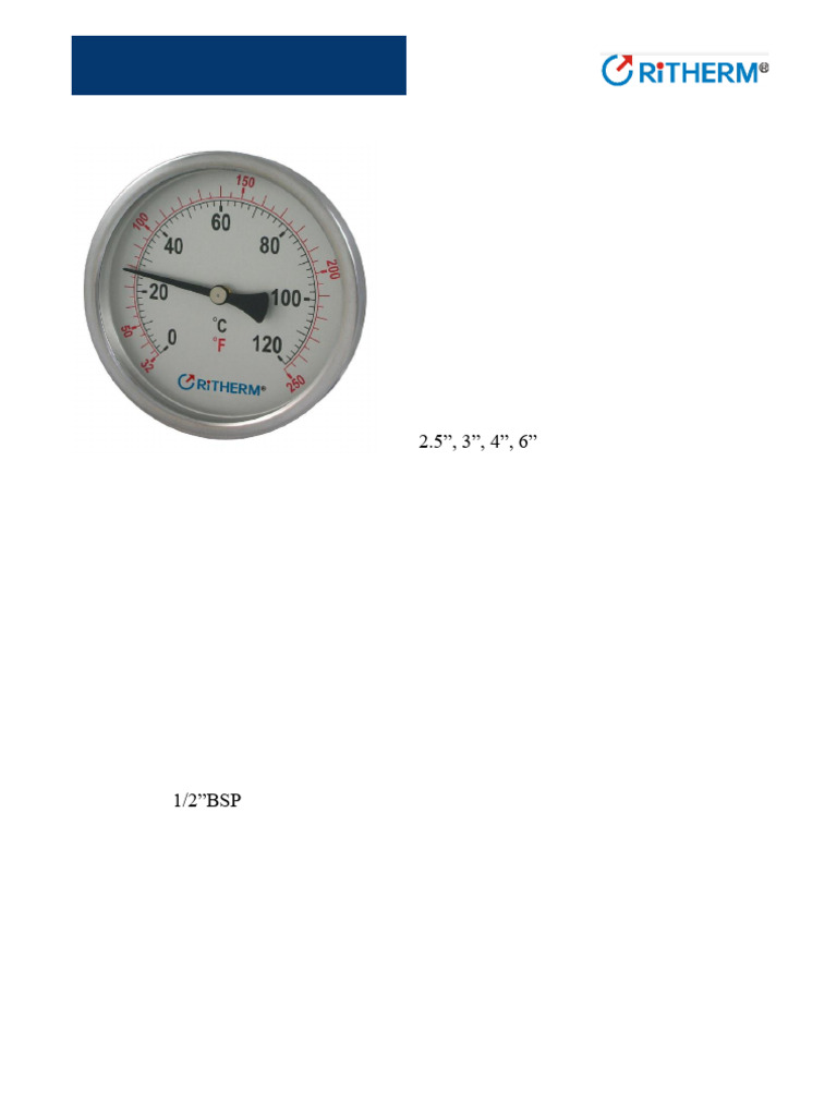 Termometro Ritherm FT | PDF