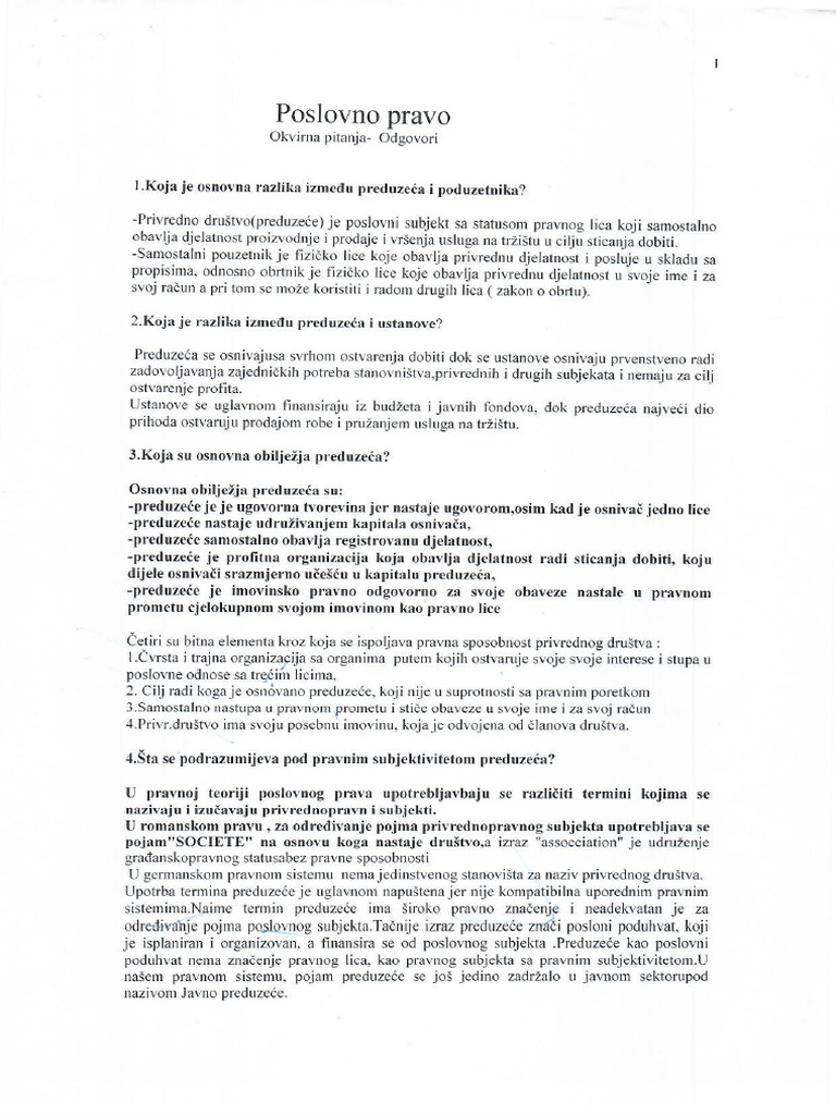 PPP Pitanja-Odgovori | PDF