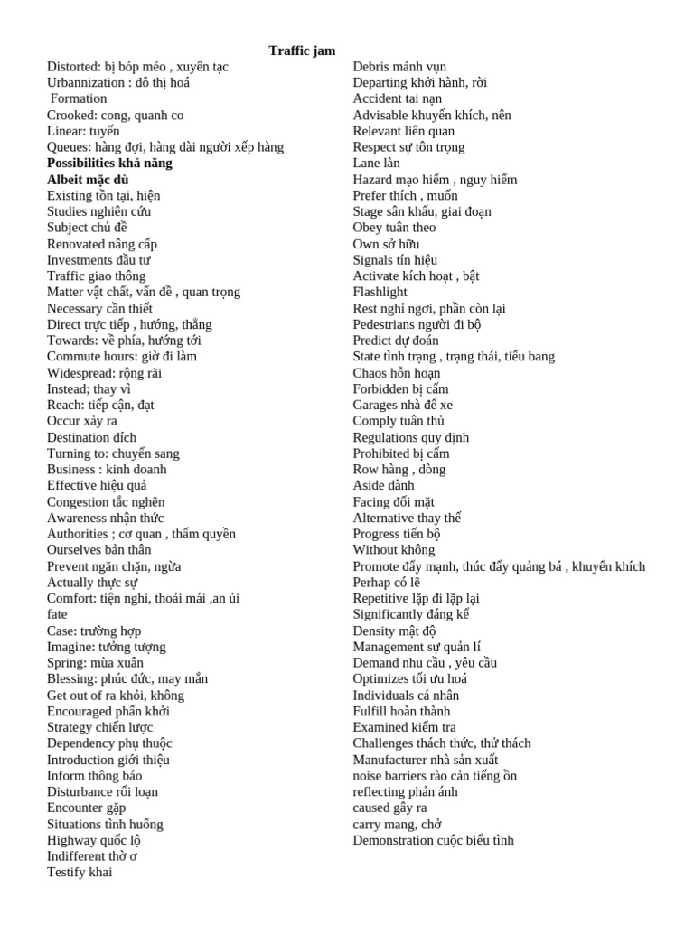 Traffic Problems | PDF