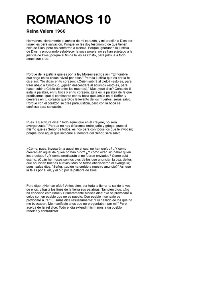 Romanos 10 | PDF
