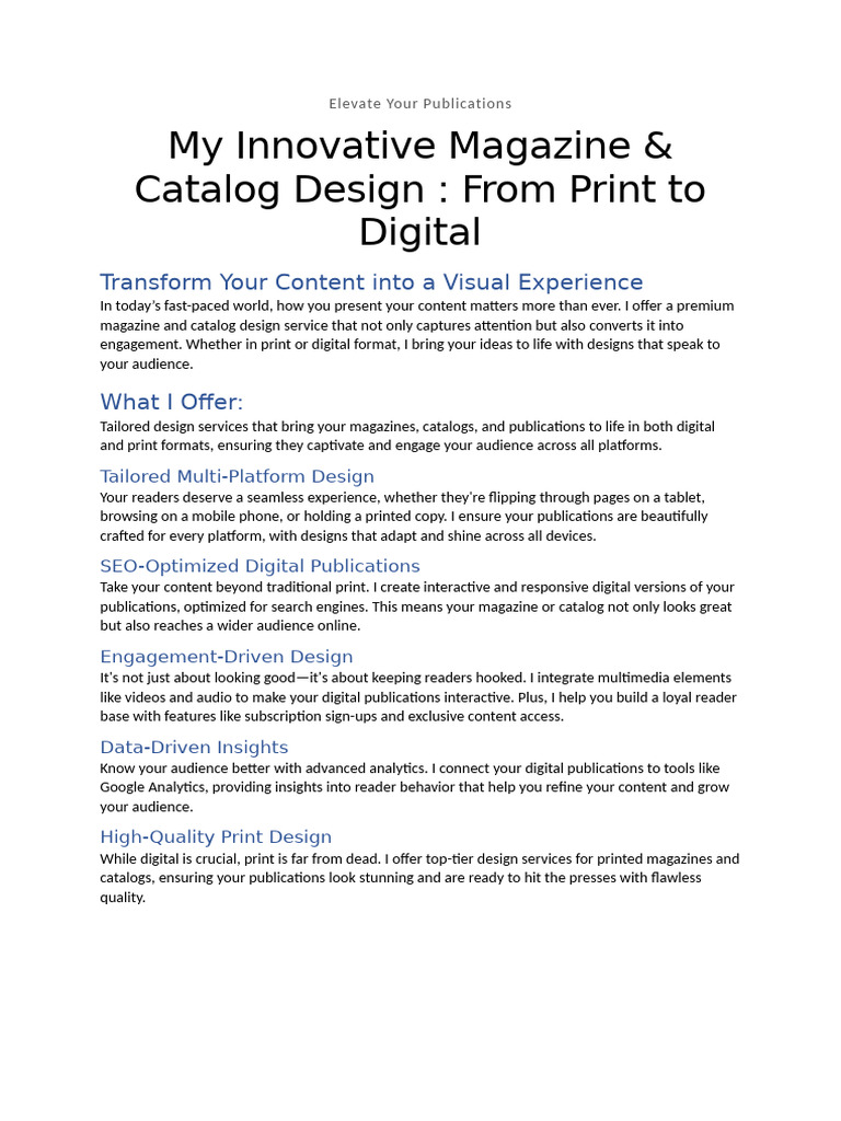 Didos - My Innovative Magazine & Catalog Design - From Print To Digital ...